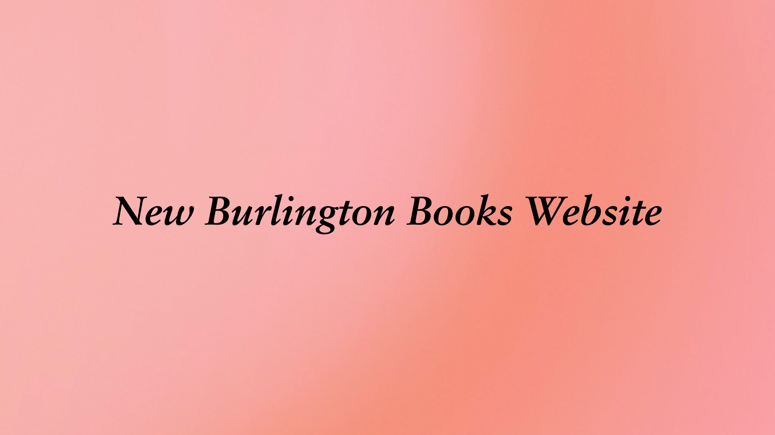 New Burlington Books Website